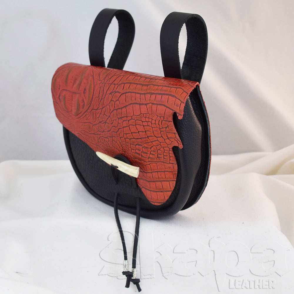 Wyvern Dragonscale Bag | Handcrafted Leather Pouch for Fantasy Cosplay ...